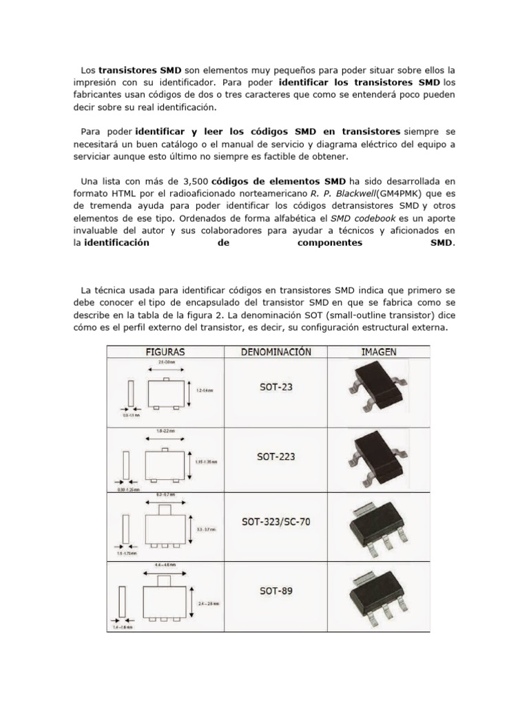 Los Transistores SMD | PDF | Transistor | Informática