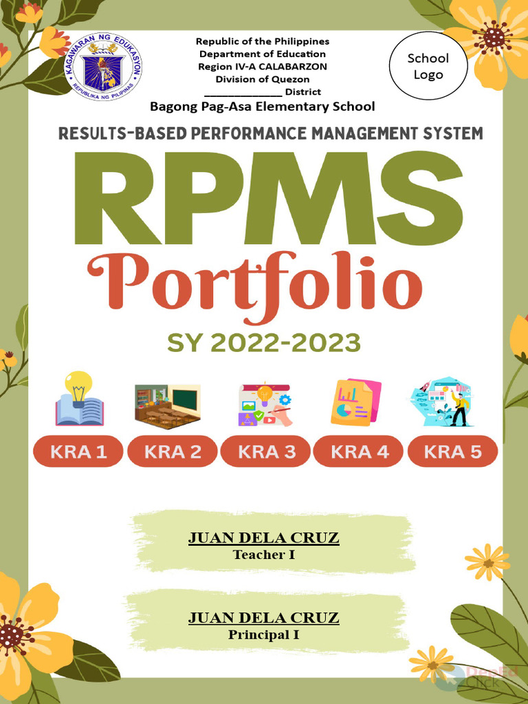 E-RPMS PORTFOLIO (Design 2) - DepEdClick | PDF | Learning ...