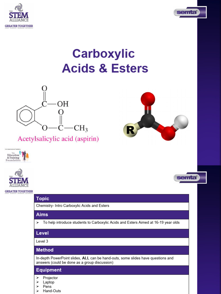 Carboxylic Acids & Esters Guide | PDF | Ester | Carboxylic Acid