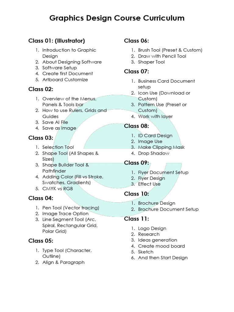 Graphics Design Class 1-36 Module | PDF