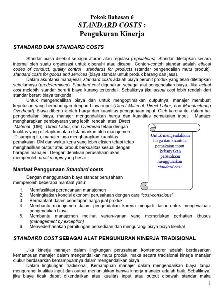 Standard Cost | PDF