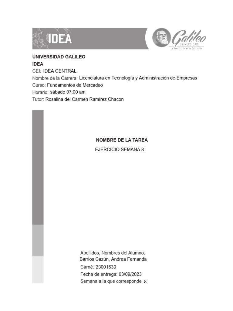 Ejercicio S8 | PDF