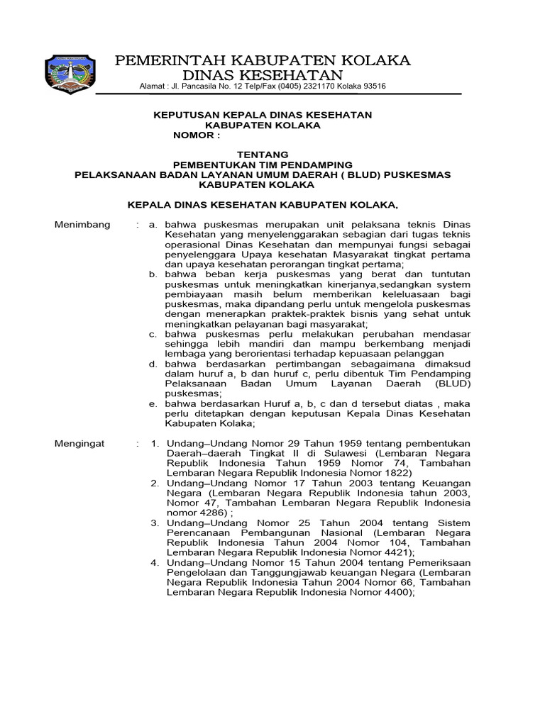 Contoh SK Blud | PDF