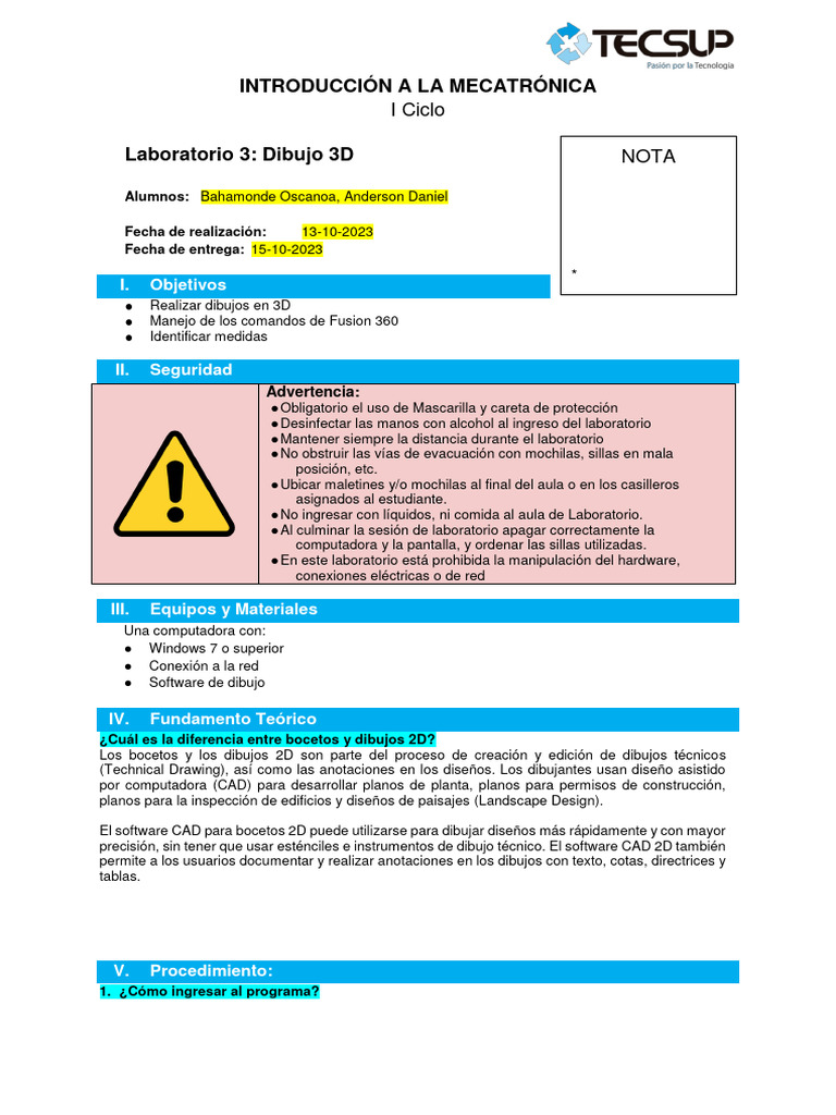 L3 - Dibujo 3D Fusion-2 | PDF | Laboratorios | Informática
