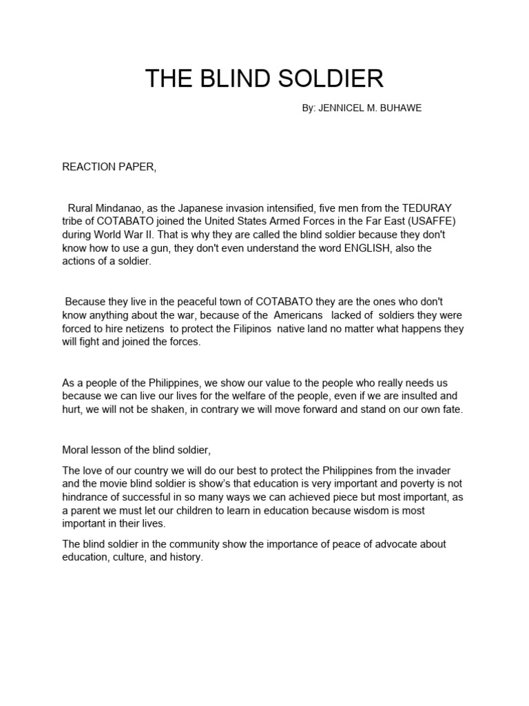 The Blind Soldier | PDF