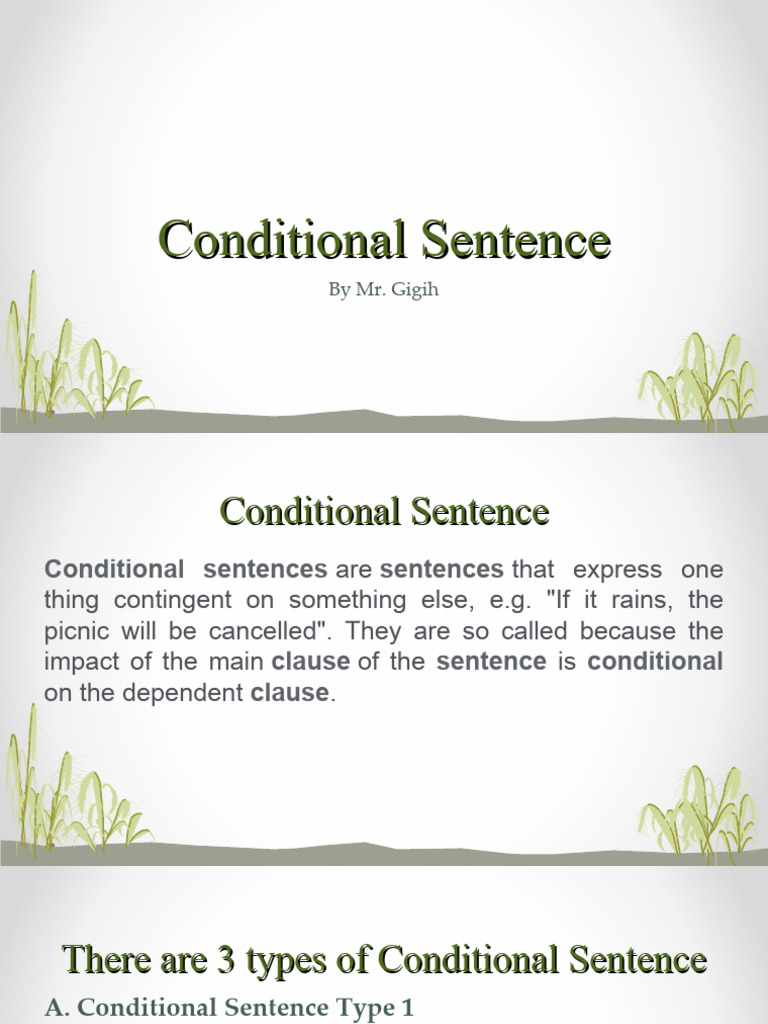 Understanding Conditional Sentences | PDF