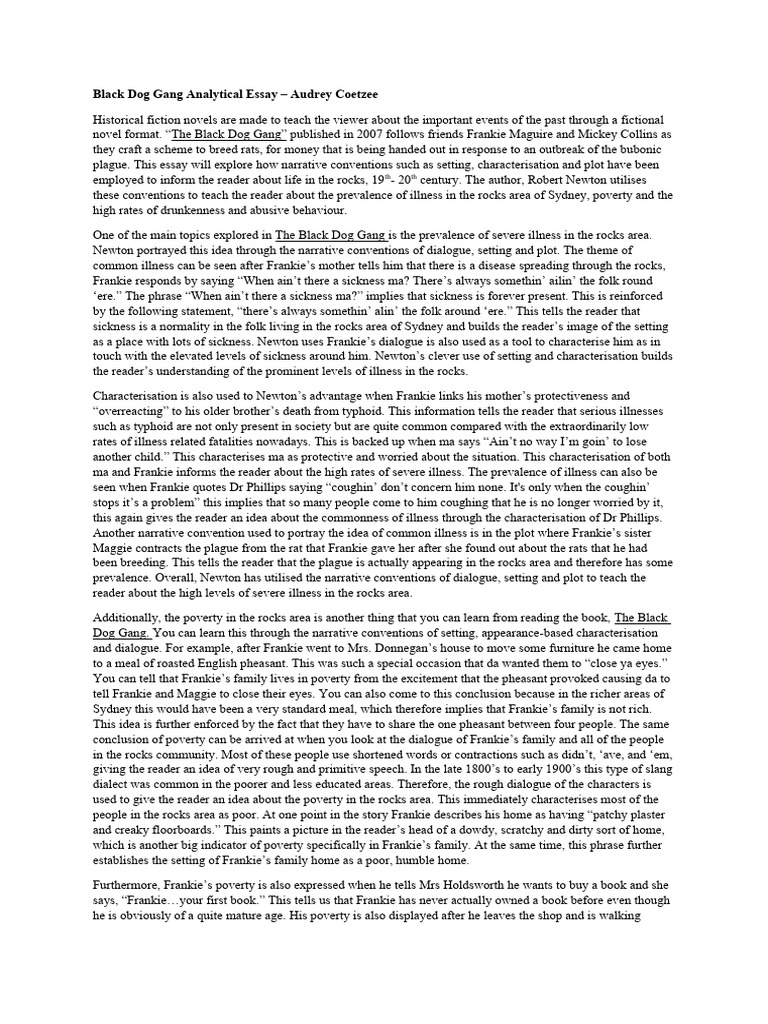 Black Dog Gang Essay | PDF