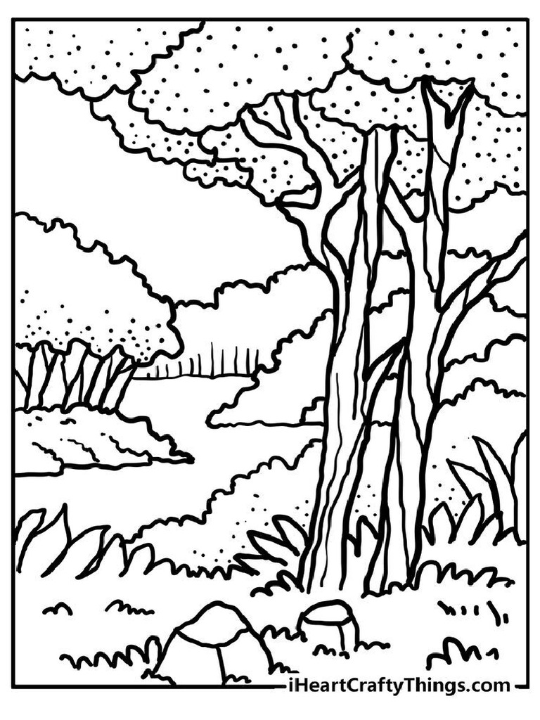 Forest Coloring Pages | PDF