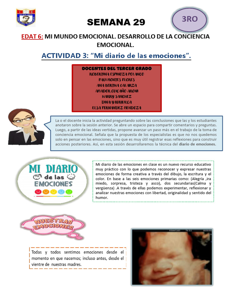 3ro-SEMANA 29 - TUTORIA | PDF | Las emociones | Conceptos psicologicos