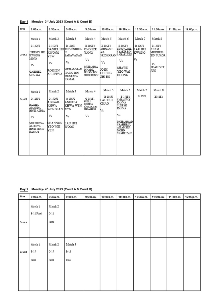 Court and Time | PDF
