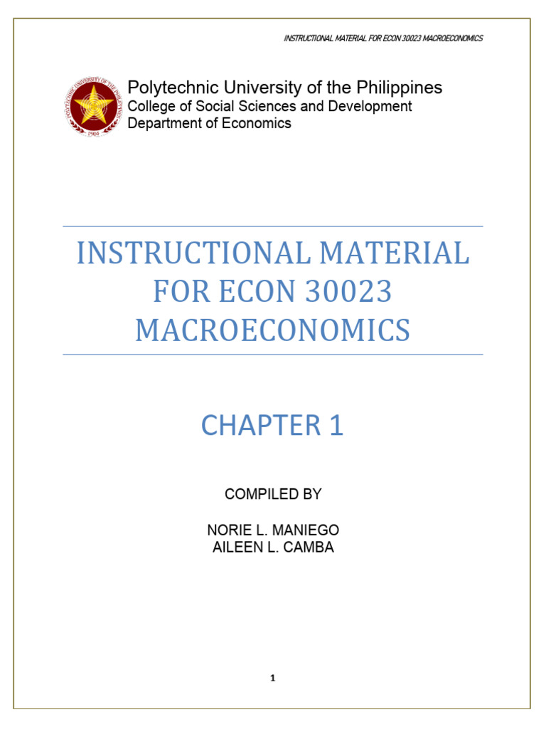 Macroeconomcis Modules | PDF | Supply (Economics) | Demand