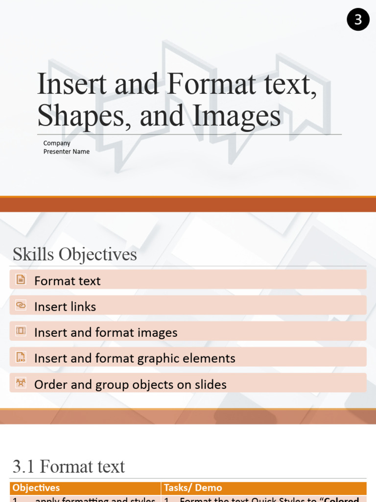 3 Insert and Format Text Shapes Images | PDF | Hyperlink