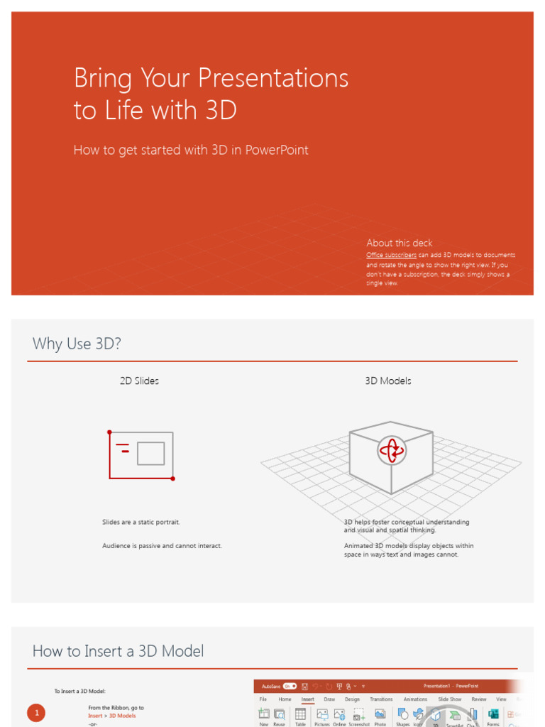 4 3D Model Slides | PDF | 3 D Computer Graphics | Microsoft Power Point
