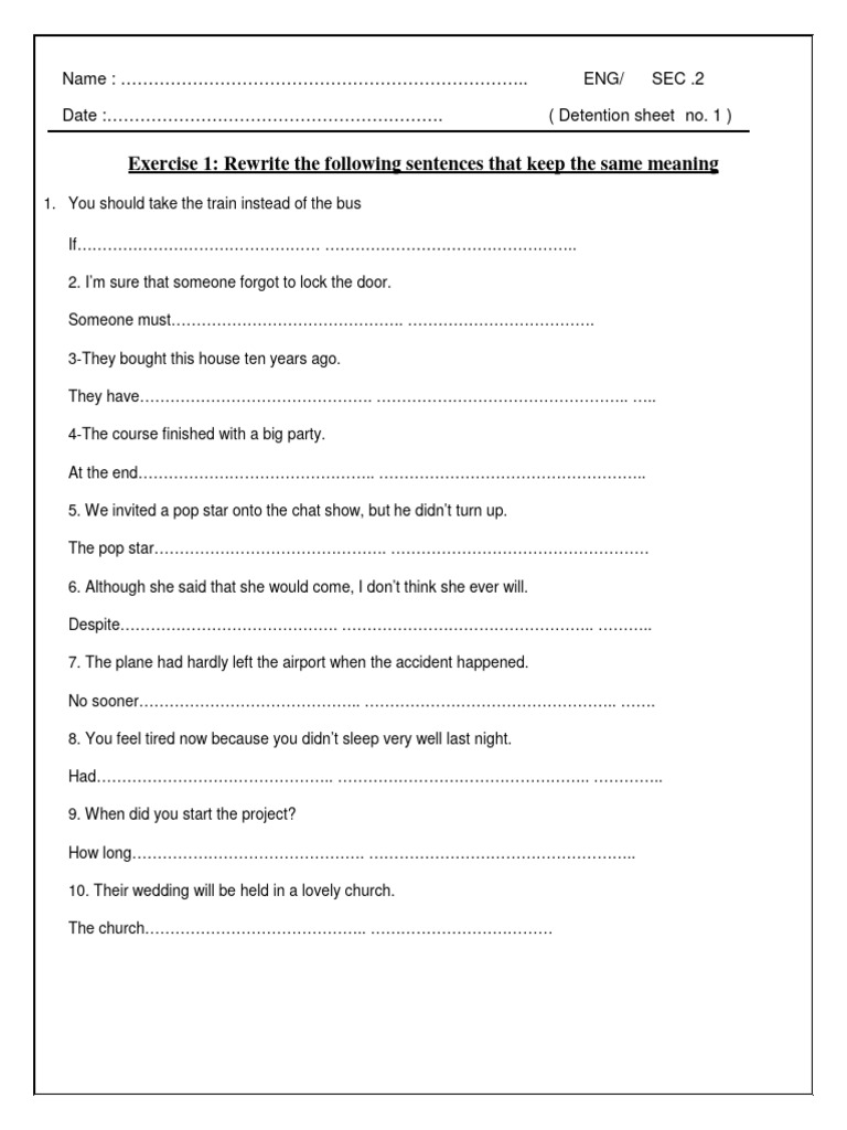 Detention Sheet | PDF