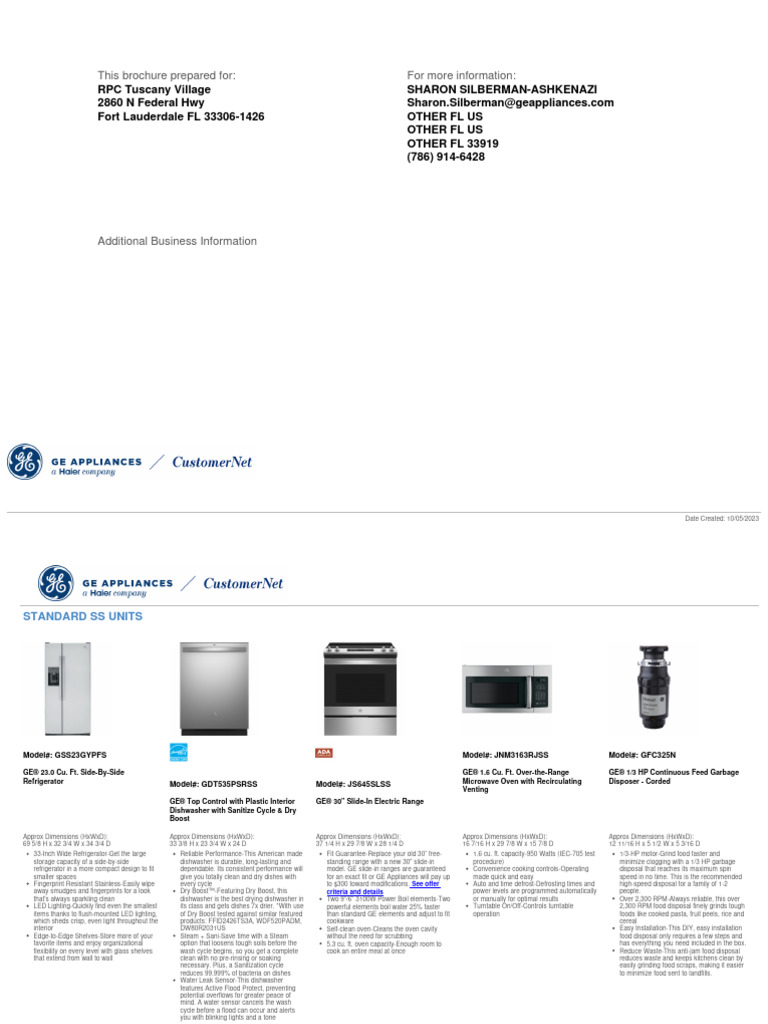 RPC Tuscany Village | PDF | Dishwasher | Washing Machine