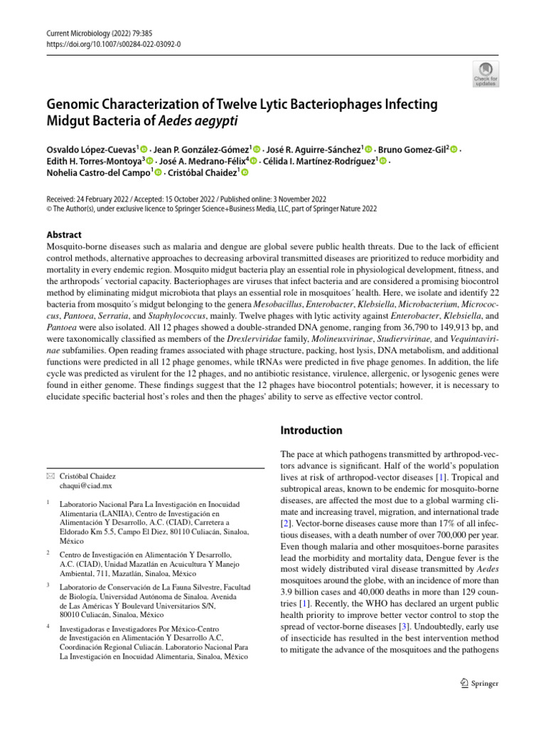 Genomic Characterization of Twelve Lytic Bacteriophages Infecting | PDF
