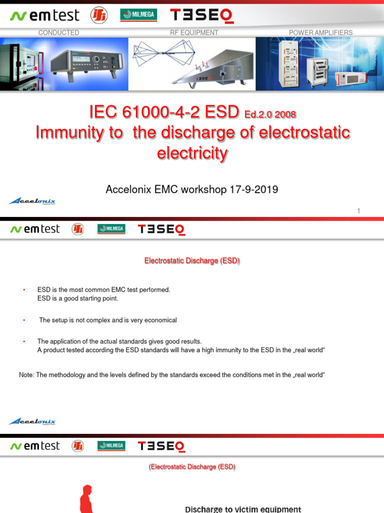 IEC 61000 4 2 EMC Workshop Sep 2019 | PDF | Electrostatic Discharge | Electrical Connector