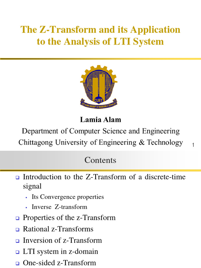 The Z-Transforms | PDF | Mathematical Objects | Mathematical Analysis