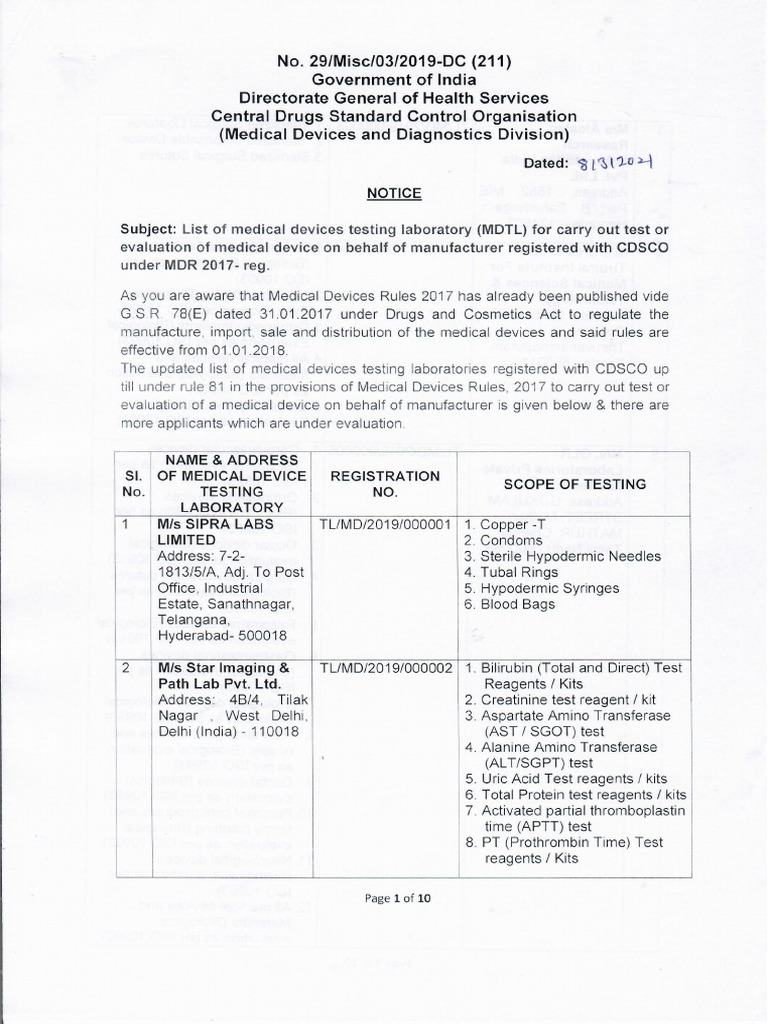 List of MDTL in Form MD 40 | PDF