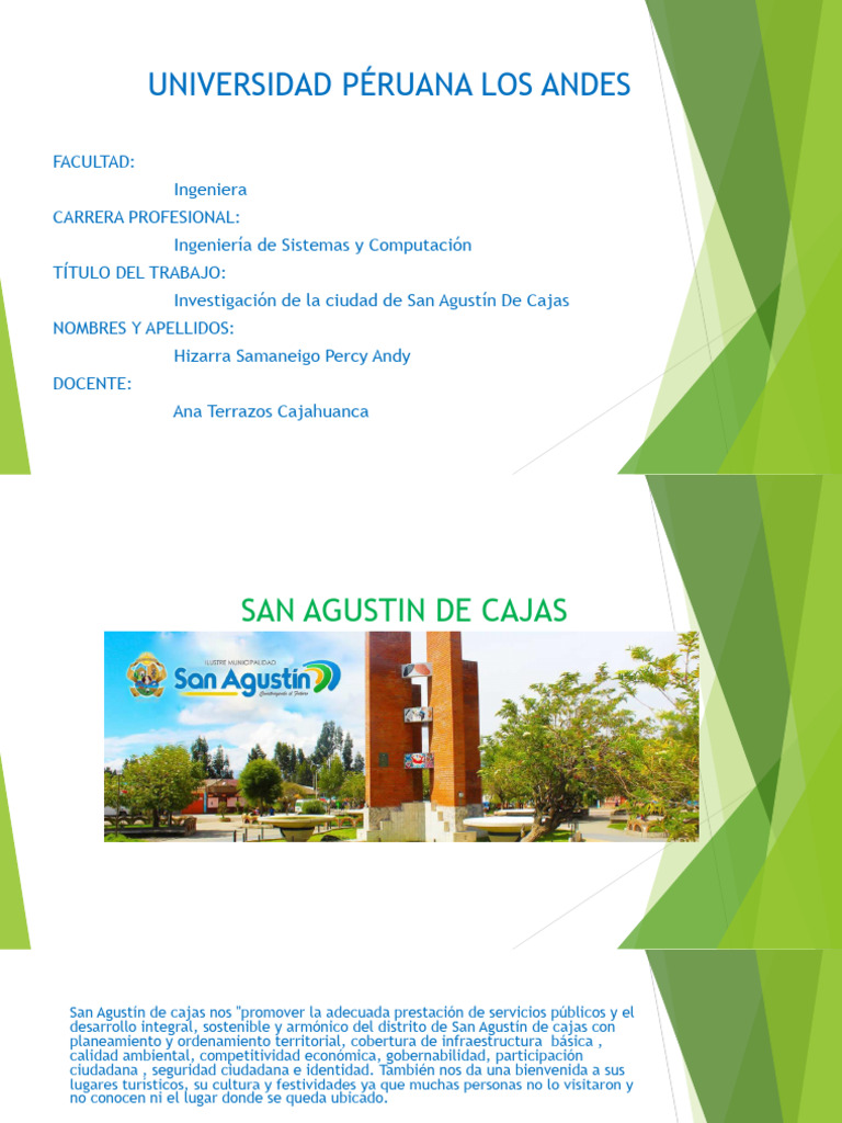 trabajo etnográfico san agustin de cajas final | PDF | Perú