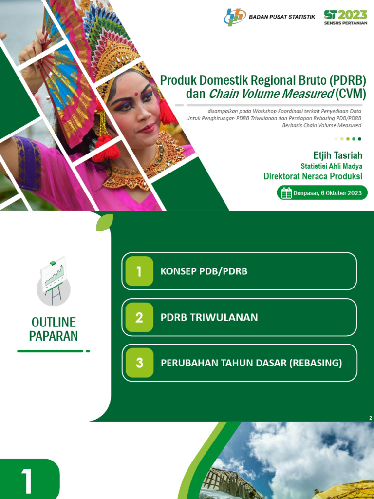 2023.10.06 (Bali) PDRB Dan CVM - v1 | PDF | Pengelolaan Keuangan & Uang