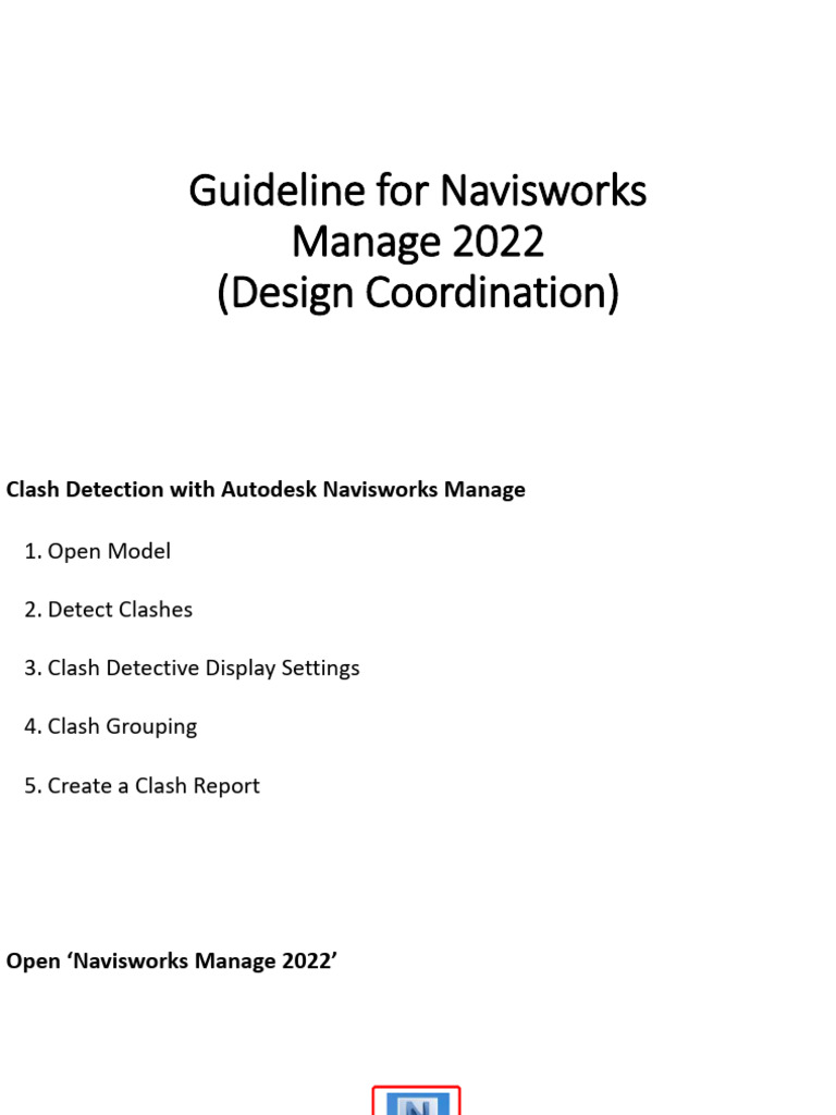 6.1. Guideline For Navisworks Manage (Design Coordination) | PDF ...
