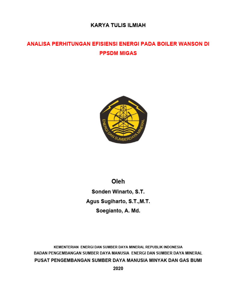Efisiensi Energi pada Boiler Wanson | PDF | Sains & Matematika