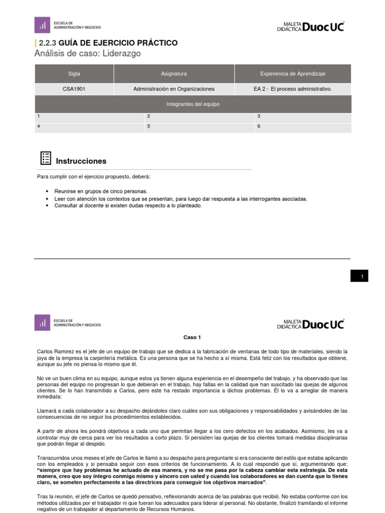 2.2.3 Guía de Ejercicio Práctico | PDF