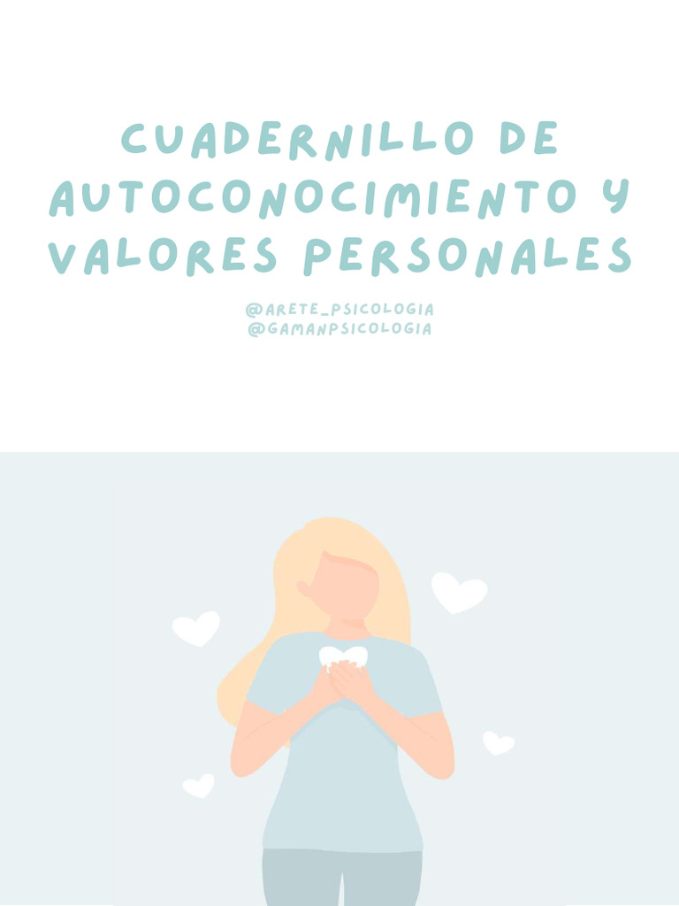 Cuadernillo de Autoconocimiento y Valores | PDF | Autoestima | Las ...