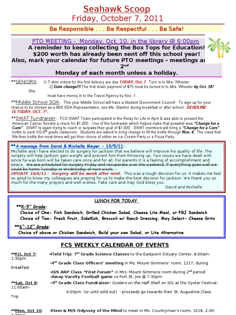 Bulletin 10 7 11 | PDF | Salad | Foods