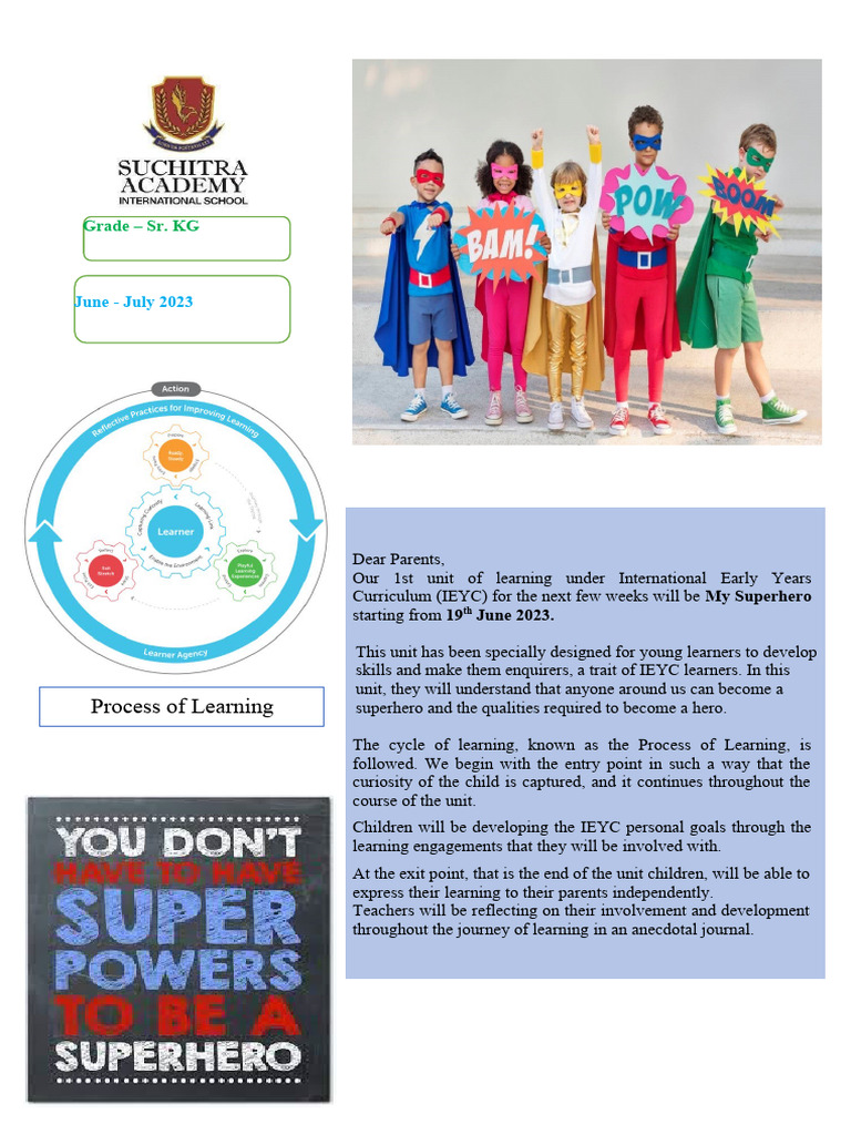 Superhero Parent Letter | PDF