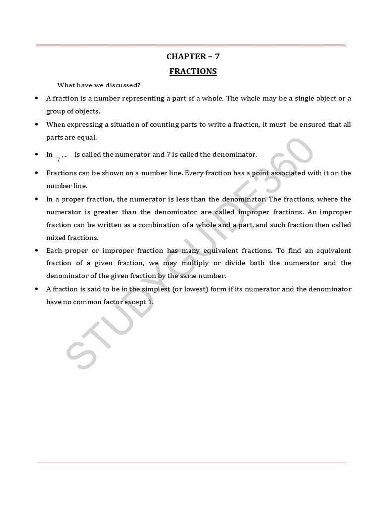 Understanding Fractions Basics | PDF
