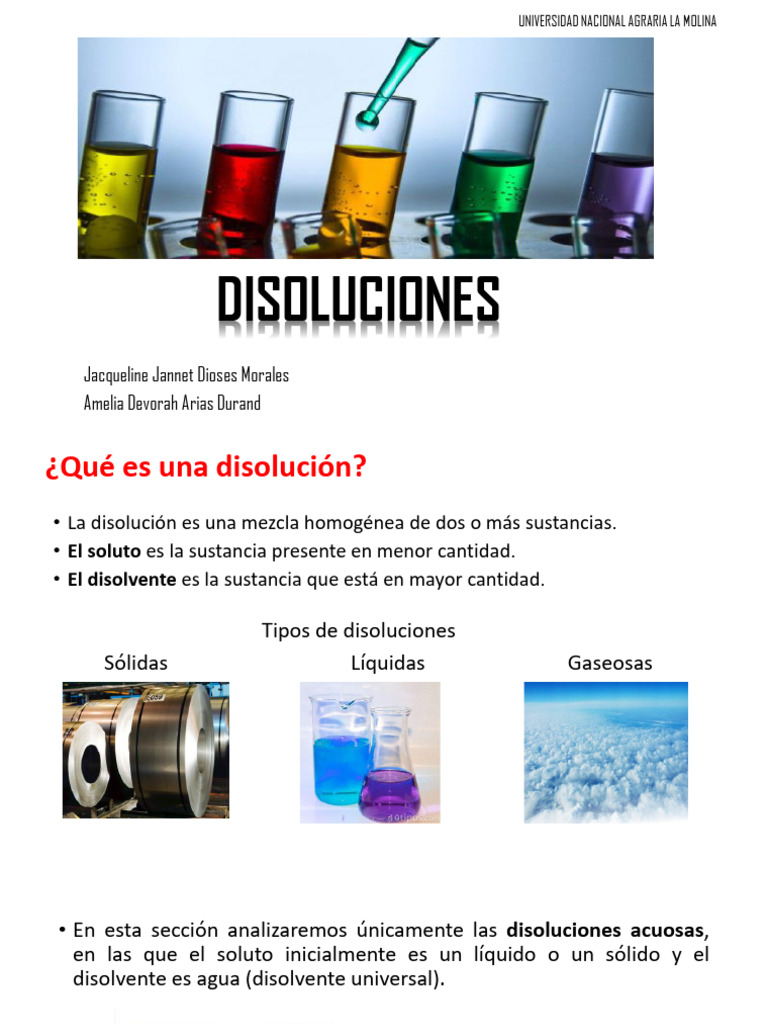 Disoluciones Químicas | PDF