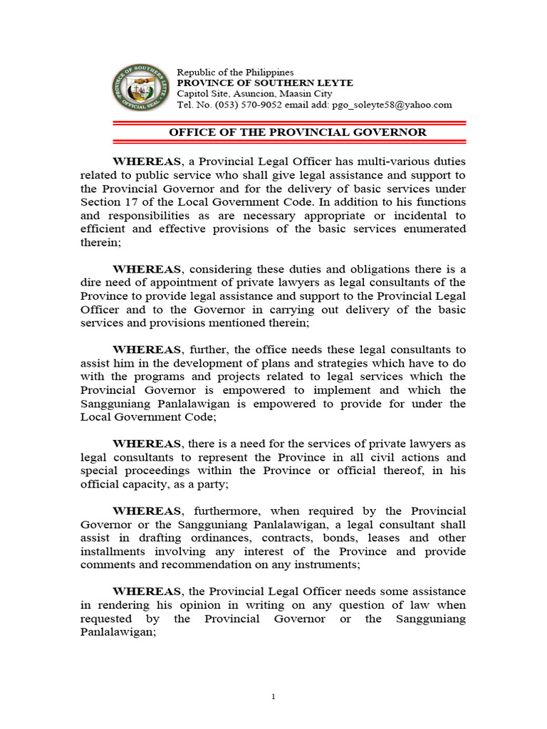 SP Resolution For Legal Consultant | PDF | Common Law | Ethical Principles