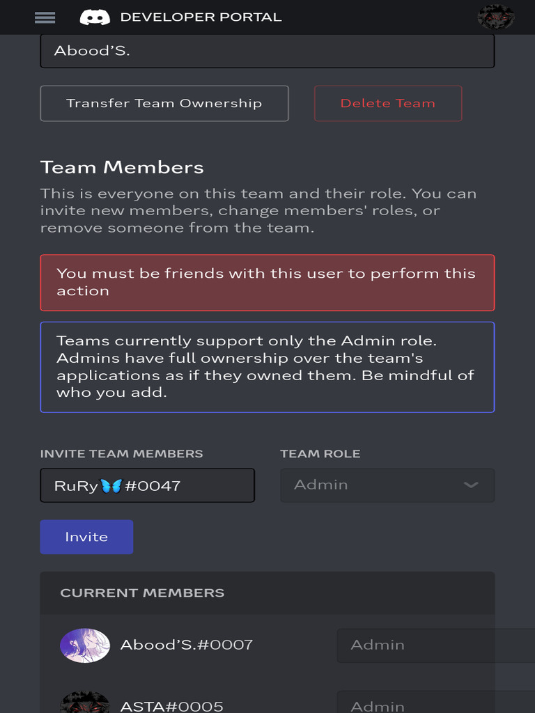 Discord Developer Portal - My Teams | PDF | Self-Improvement | Computers