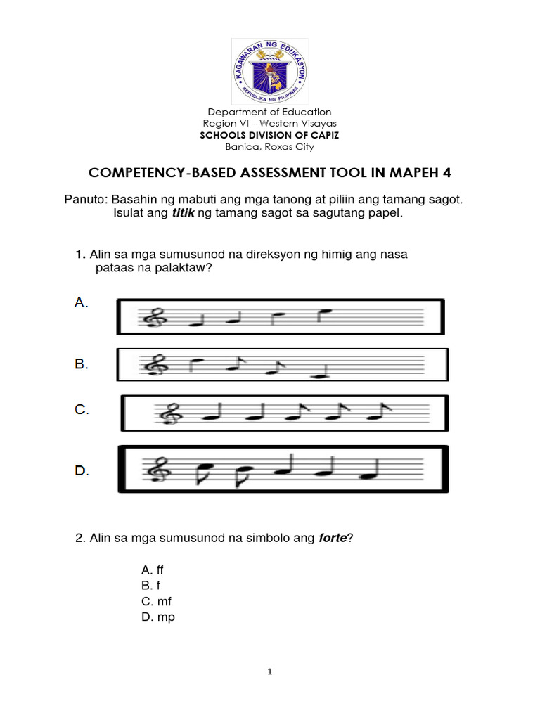 Grade 4 CBAT in MAPEH | PDF