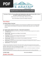Student Enrolment Form 2024 (Word Version) | PDF | Diploma | Travel Visa