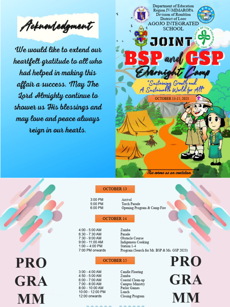 Joint BSP GSP Encampment | PDF