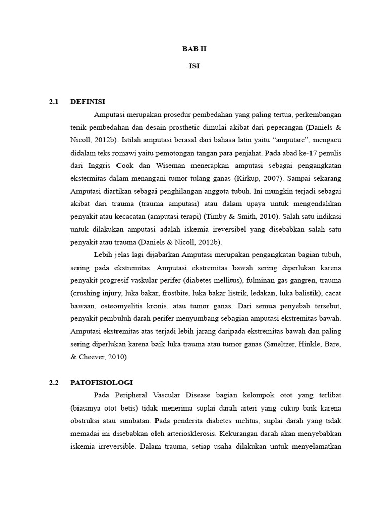 BAB II Trauma Muskuloskeletal Amputasi | PDF