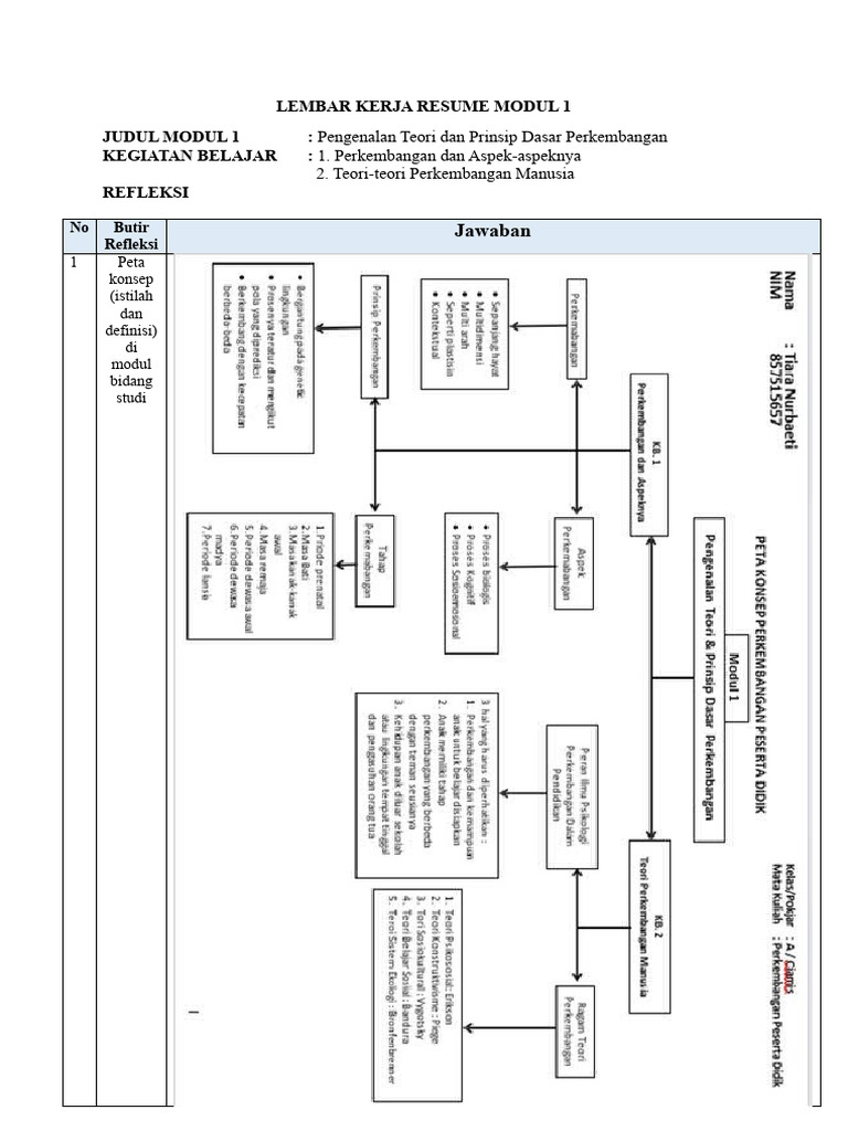 Lembar Kerja Resume Modul 1 | PDF | Sains & Matematika