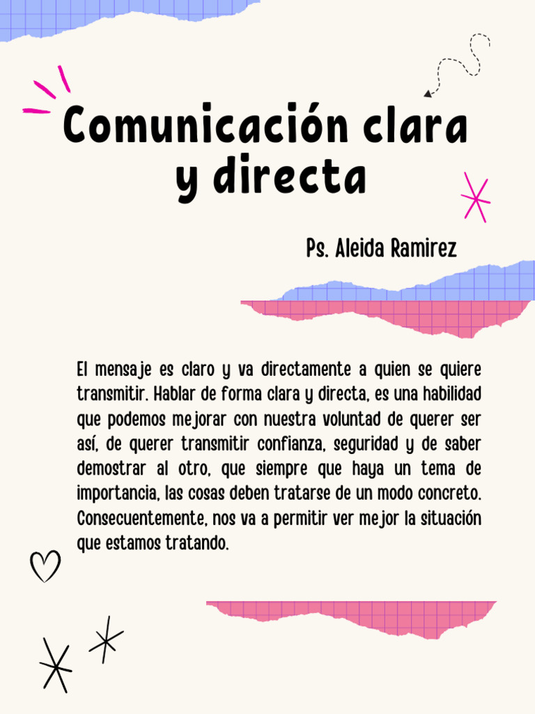 Comunicación Clara y Directa | PDF