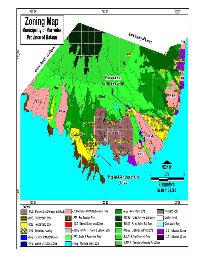 Zoning Map of Mariveles, Bataan | PDF