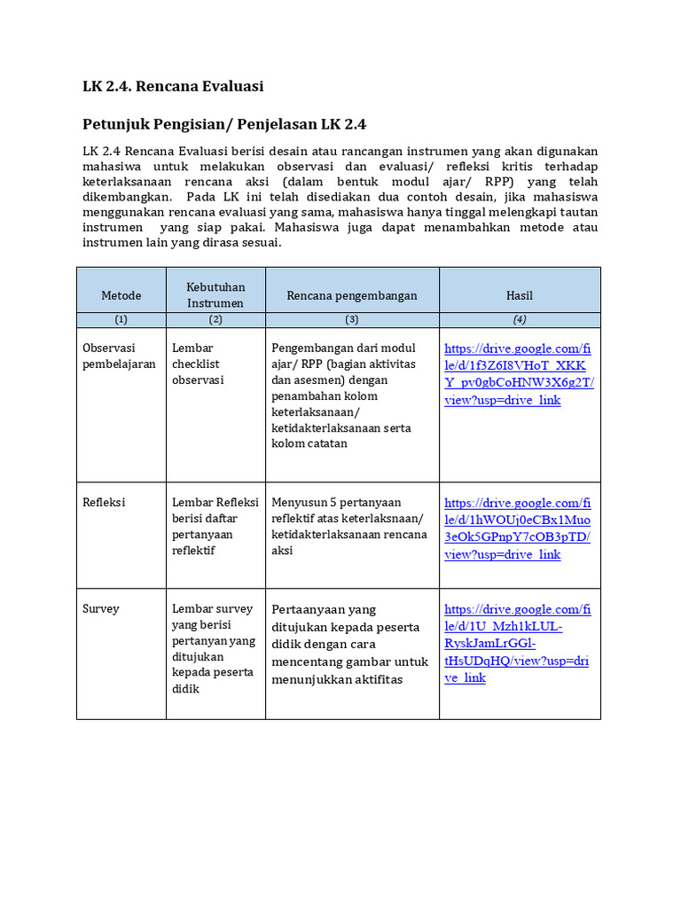 LK 2 4 Rencana Evaluasi PDF