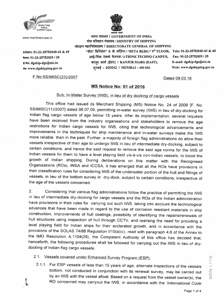 MS Notice 01 of 2016 - UWILD | PDF | Surveying