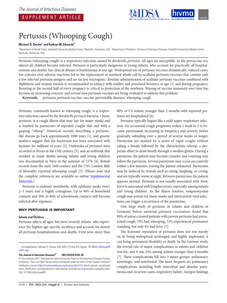 1 Pertusis | PDF | Vaccines | Vaccination