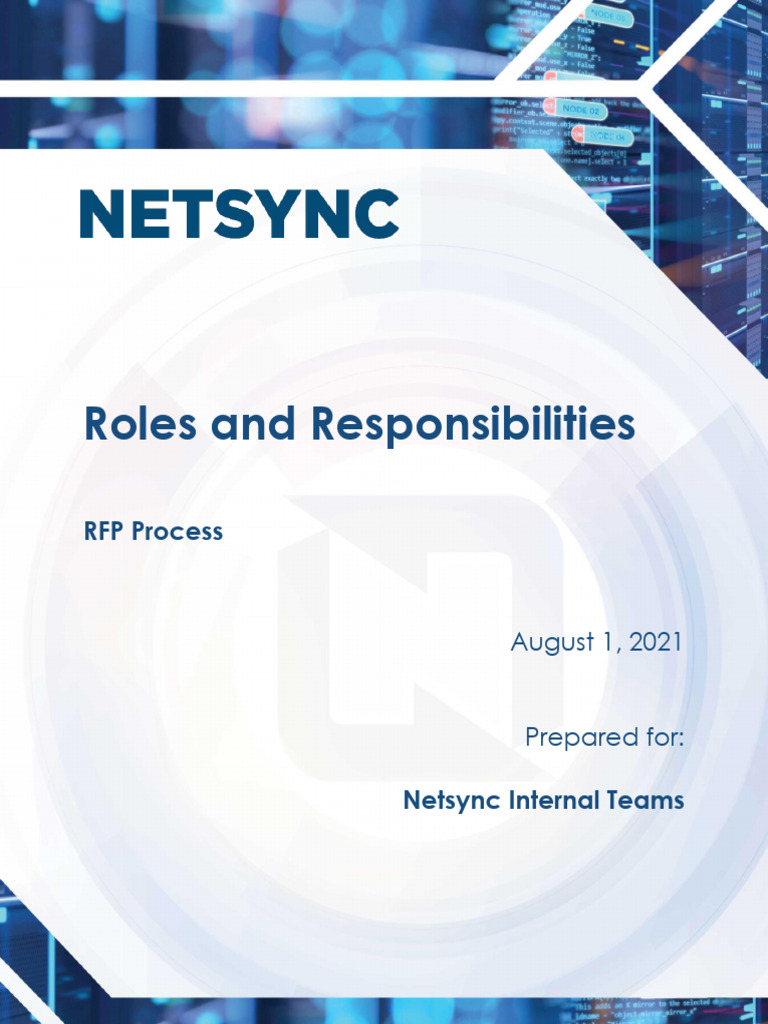 Netsync RFP Roles & Responsibilities | PDF | Request For Proposal | Customer Relationship Management