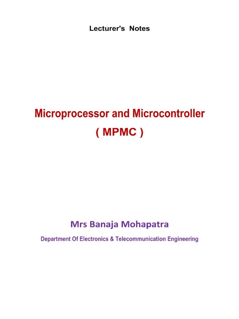 MPMC (Mod 1) | PDF