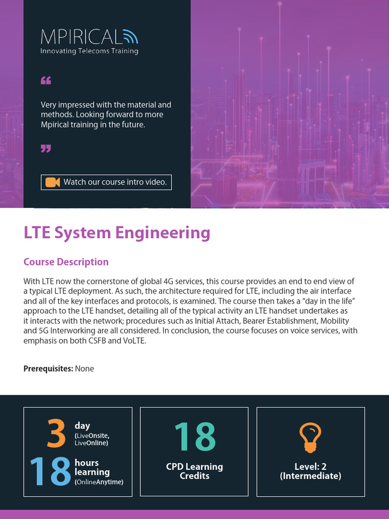 LTE System Engineering | PDF | 4 G | Lte (Telecommunication)