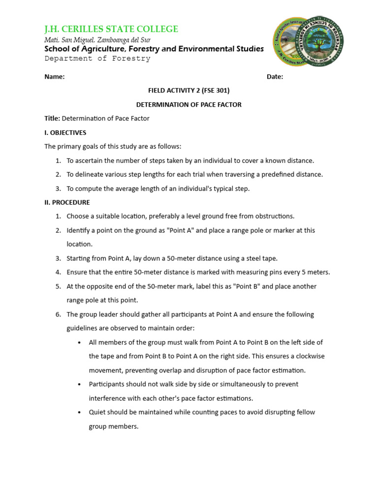 Pace Factor Determination Guide | PDF