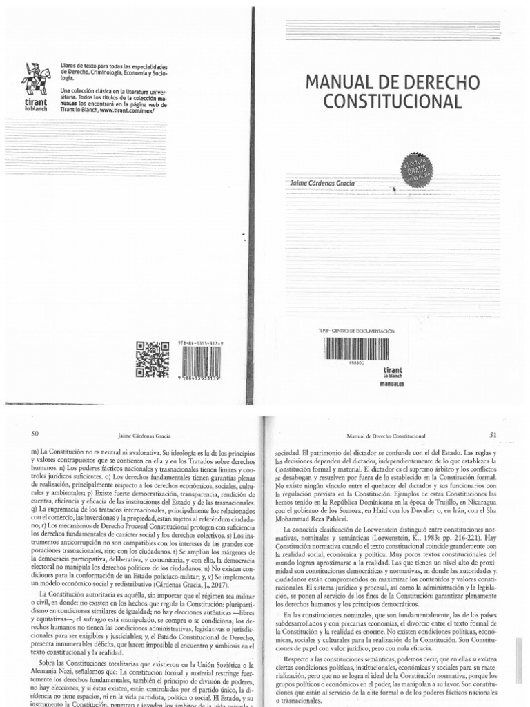 Manual Derecho Const Jaime Cardenas | PDF